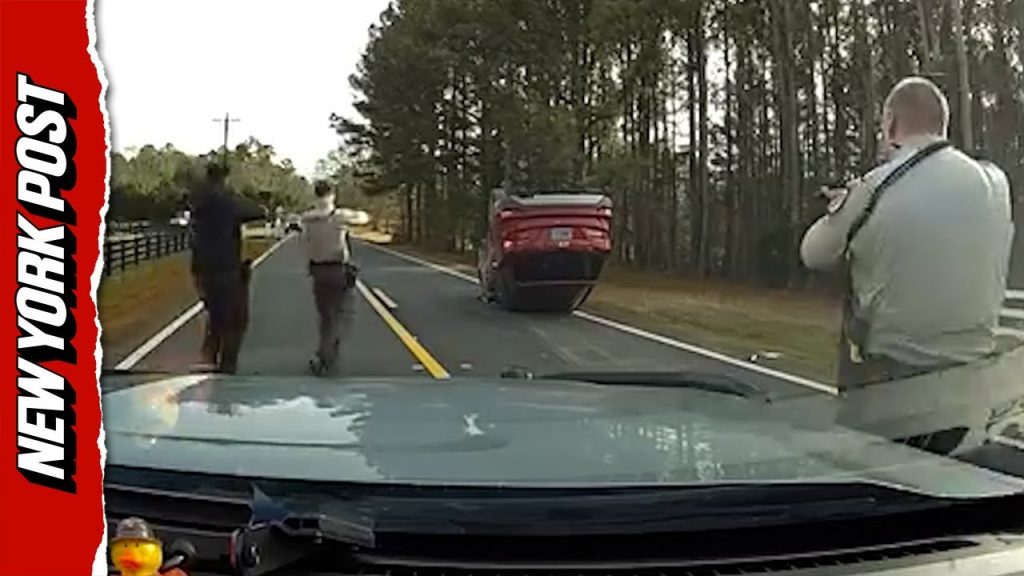 Teen Fleeing Georgia Lt. at 115 + MPH Crashes After Rollover, Dash Cam ...